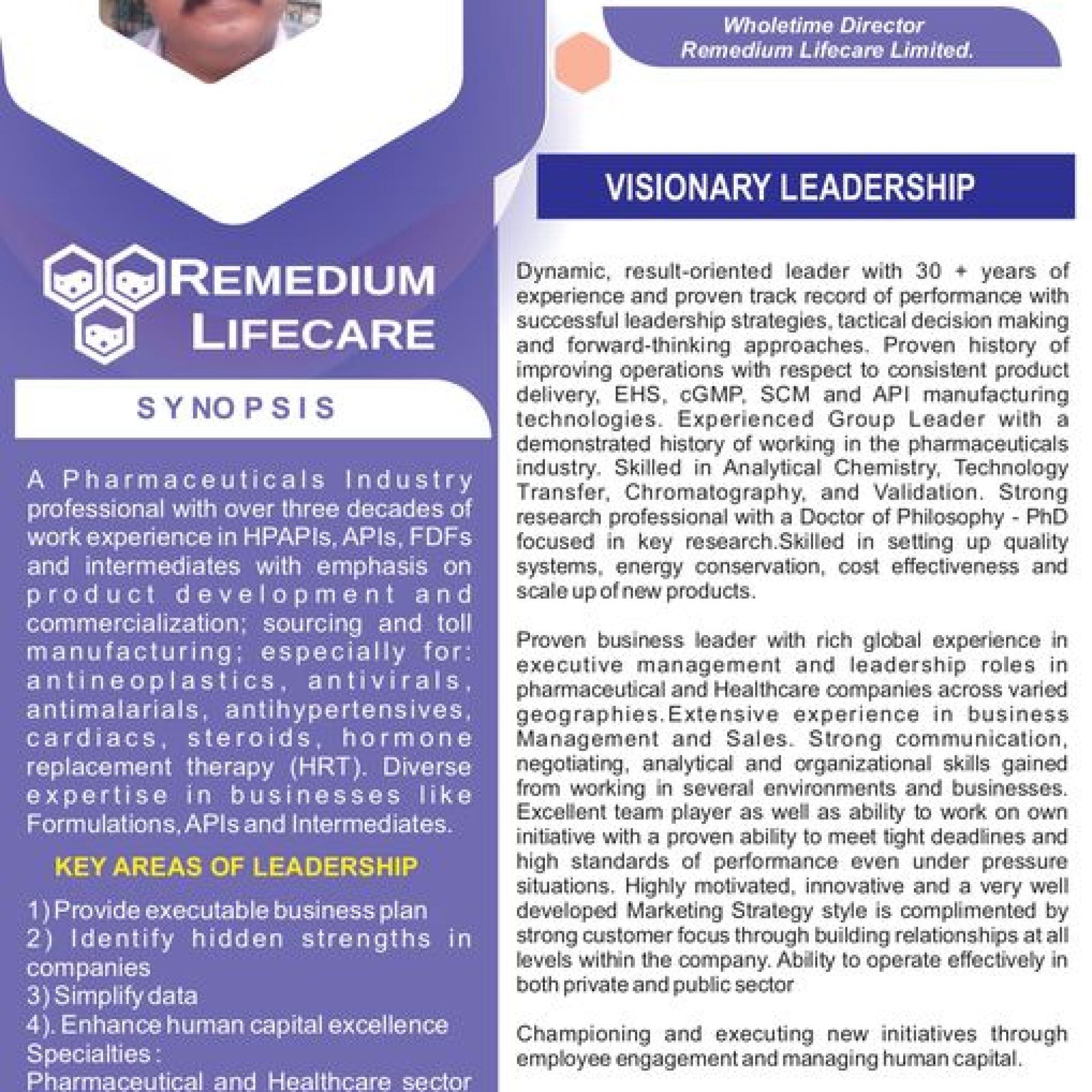 Dr Vilas Lokhande of Remedium Lifecare Limited honoured with Global ...